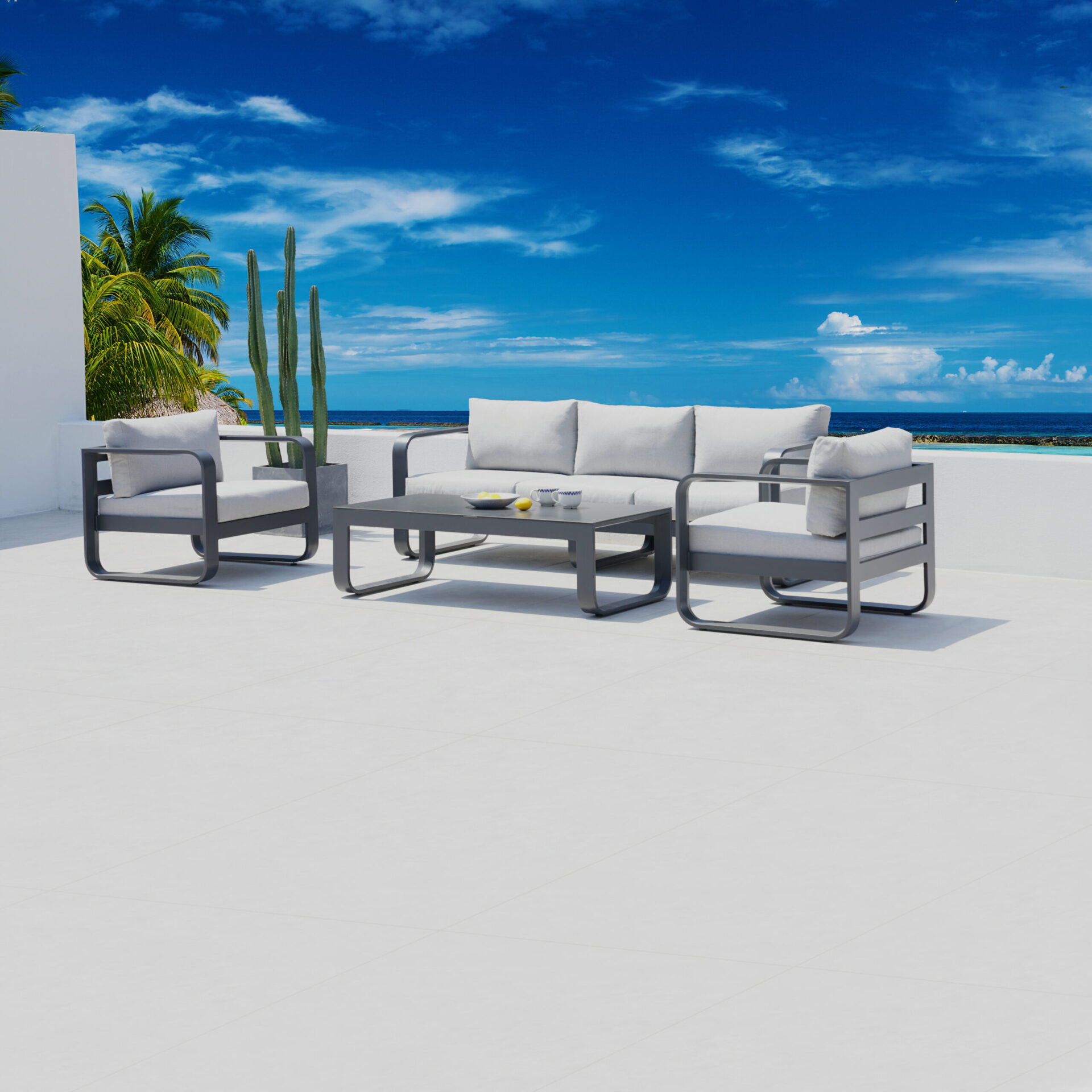 Warwick 3 Seat Lounge Set with Table - Wetherby Furnishings